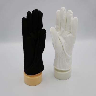 China Dustproof Microfiber Cleaning Gloves Lint-Free Non Slip Black White for sale