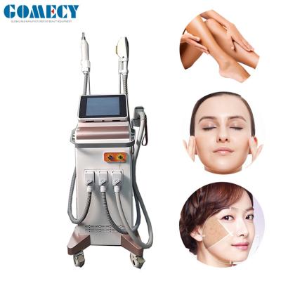 China Vertical 4 IN 1 IPL SHR ND YAG+Diode Elight Machine Painless Permanent Hair Removal for sale
