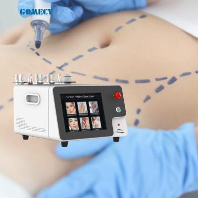 China Endolaser Diodo 980 Nm 1470nm Portable Fiber Optic Laser Machine Face Lifting Liposuction Features Skin Weight Loss Cool for sale