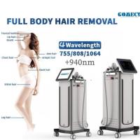China 4 Wavelength 755nm 808nm 1064nm Diode Laser Hair Removal Machine with Cooling System for sale