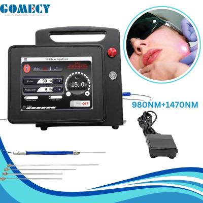 China Blood Vessels Removal EVLT Laser Machine Dual Wavelength 980nm 1470nm Varicose Veins Beauty Personal Care for sale