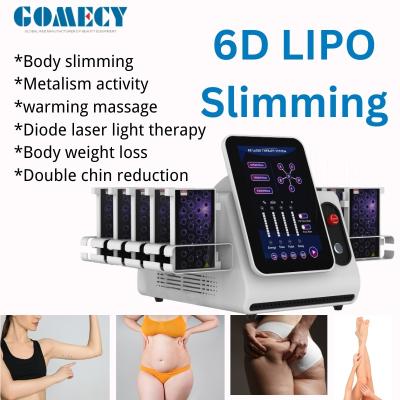 China Non-invasive Fat Removal 6D Laser 532nm Laser  Cellulite Removal Body Slimming 635nm Red Light 6d Lipo Laser Machine for sale