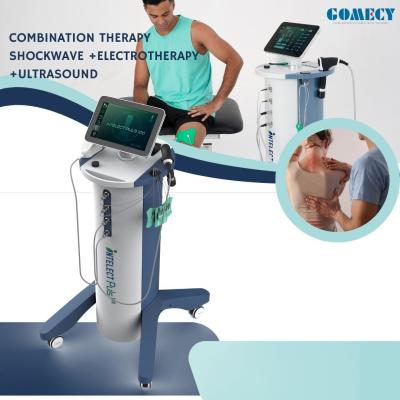 China Intelligent 3-In-1 Ultrasonic Physiotherapy Machine With Pneumatic Shockwave Ultra Deep Vibration Electrotherapy for sale