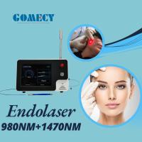 China Flawless Skin Endolift Laser Machine 1470nm Fiber Facial Lifting and 635nm Red Diode Laser with Scanning Pattern on 10 Inch LCD Touch Screen for sale
