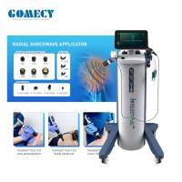 China Vertical 4 Wheels Easy Moving Shockwave Therapy Machine Electotherapy Ultrasound for Chronic Pain Treatment and Tissue Repair for sale