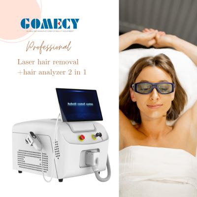 China 2025 AI Skin Analyzer 4 Wavelength Diode Laser Hair Removal Machine 755nm 808nm 940nm 1064nm Painless Permanent for sale