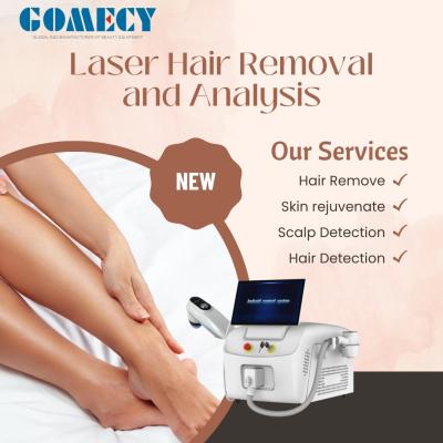 China Gomecy White Color Latest Design Faery Pro Diode Laser Hair Removal with Scalp Skin Hair Detection Function for sale