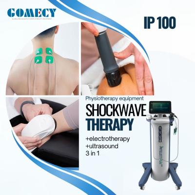 China 3 in 1 Shockwave Ultrasound Electrotherapy Physiotherapy Equipment Chronic Pain Treatment and Tissue Repair for sale