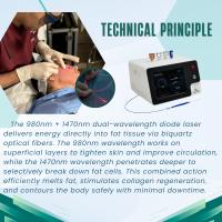 China 980 1470nm Diode Laser Body Sculpting Machine for Fat Melting and Skin Tightening Treatment for sale