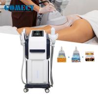 China 360 Degreee Reddish Less Fat Cooling Cryolipolysis 7 Tesla HI-EMT Muscle Stimulation Body Contouring Machine for sale
