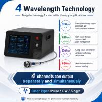 China Quad Channel Diode Laser Therapy System 650nm 810nm 980nm 1064nm Rehabilitation Equipment for Sports Medicine for sale