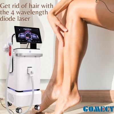 China Gomecy 4 Wavelengths Diode Laser Hair Removal Equipment 755nm 808nm 940nm 1064nm for All Skin Types Permanent Hair Reduction Beauty Machine for sale