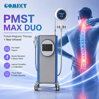 China PMST Max Duo 4T 5T Pulsed Magneto Therapy Machine Dual Channel Physiotherapy Rehabilitation Equipment with Near Infrared Light for sale