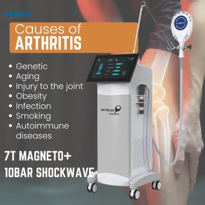 China GOMECY 7T MagneticHandle Plus 10Bar Shockwave Handle 2 in 1 Machine for Bone Injuries Joint Wear Tendinitis Muscle Pathology Physiotherapy Clinic for sale