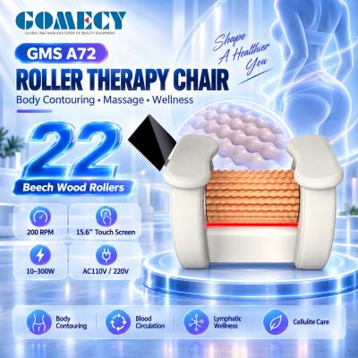 China Slimming Machine with 22 Solid Beech Wood Rolling Sticks for Effective Waist Back Hips and Legs Massage and Muscle Relaxation for sale