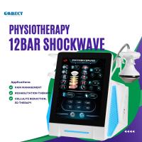 China GOMECY 12Bar Piezoelectric Focused Shockwave Therapy Unit with 7 Replaceable Silicone Pads for Physiotherapy and Rehabilitation for sale