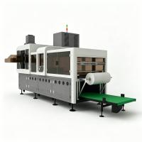China Fully Automatic Empty Plastic Bottle Bagging Machine | PE Film Packaging Equipment For PET Mineral Water Bottles for sale