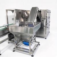 China Automatic Bottle Unscrambler With Bottle Elevator, Horizontal Linear PET Bottle Sorting Machine for sale