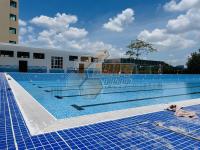 China Modular Above Ground Swimming Pool with Zn-Al-Mg Steel Frame and Integrated Column Support for Public Facilities for sale