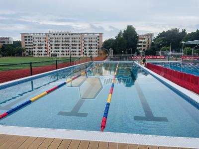 China Outdoor Intelligent Precast Training Swim Pool 50×25×2M Zn-Al-Mg Steel Above Ground Competition Pool for sale
