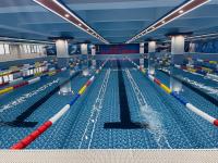China Modular PVC Swimming Pool 50×25×2M with 5-Side Insulation & Zn-Al-Mg Steel Frame for Children's Learn-to-Swim Programs for sale