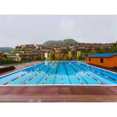 China Professional Steel Frame Competition Swimming Pool 50×25×2M with Anti-Drowning System and 15-Year Warranty for sale