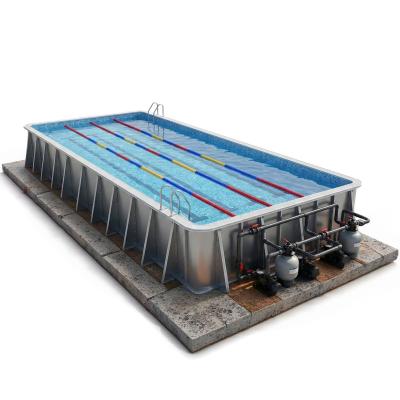 China Competition-Grade Modular Steel Swimming Pool with Self-Stable Structure for sale
