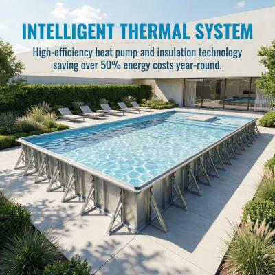 China Commercial Leisure Swimming Pool with Drain Valve Customizable Size for Hotels Resorts Gyms for sale