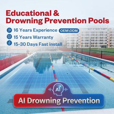 China Pump Included Outdoor Swimming Pool Durable PVC Reinforced Vinyl Various Depth Options Ideal for Commercial Recreational for sale