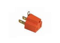 China Orange 2pin to 3pin Electric Plug Adapter 10A 110-250V Plastic OEM ODM for sale