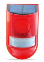 China 5V 80mAh Polysilicon Solar LED Fence Light with 4 Modes and 110dB Alarm for sale