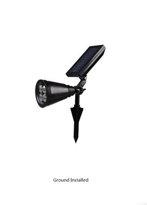 China OEM Solar LED SpotLight Black Solar Panel Wall Light for sale
