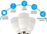 China WiFi Smart LED Bulb E27 100-240V 700lm Voice Control Compatible Alexa Google Home for sale