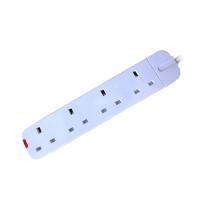 China 4-Gang UK 13A Switched Electrical Power Extension Socket for sale