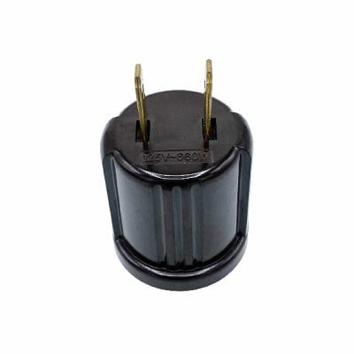 China Aluminum Case Copper 4A 250V 2 Pin Plug Adapter Socket Non-Grounding for sale
