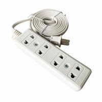 China White 3 M 4 M 5 M 2 Flat Pin Plastic Extension Cord Socket for sale