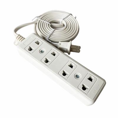China White 3 M 4 M 5 M 2 Flat Pin Plastic Extension Cord Socket for sale