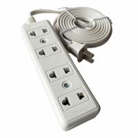China White 3 M 4 M 5 M 2 Flat Pin Plastic Extension Cord Socket for sale