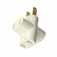 China 125V 15A Two Pin Plug Adapter Electric Travel Adapter ABS Gray for sale