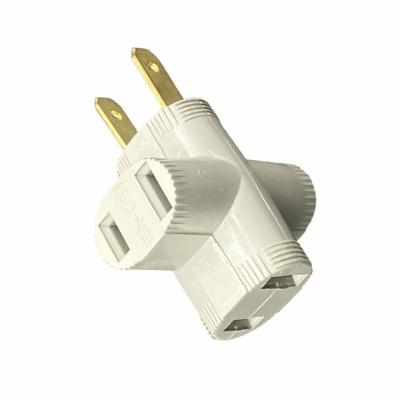 China 125V 15A Two Pin Plug Adapter Electric Travel Adapter ABS Gray for sale