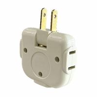 China South America 15 Amp 2 Pin Travel Plug Adapter 180 Degree Swing ABS Housing for sale