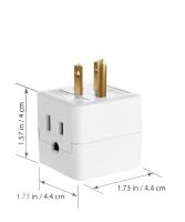 China Indoor Portable Travel Mini Plug 3 Outlet Wall Adapter for sale