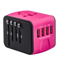 China Universal Travel USB AC DC Adapter 4 Port 100V 250V Power Plug Converter for sale