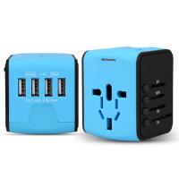 China Universal Travel USB AC DC Adapter 4 Port 100V 250V Power Plug Converter for sale