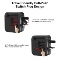 China Universal Travel Power Adapter 100-250V 6.3A with USB 5V 3.4A for Global Use for sale