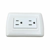 China 15A White Wall Plates Decorative Electrical Wall Outlet for sale