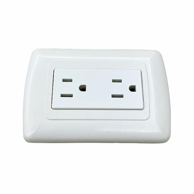 China 15A White Wall Plates Decorative Electrical Wall Outlet for sale