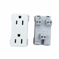 China 15A White Wall Plates Decorative Electrical Wall Outlet for sale