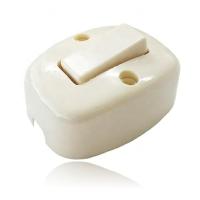 China White ABS Inline Cord Switch 6A 250V Push Button Wall Switch Socket for sale