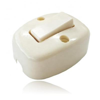 China White ABS Inline Cord Switch 6A 250V Push Button Wall Switch Socket for sale